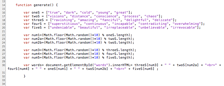 Javascript Haiku Generator – Little Panda Bear